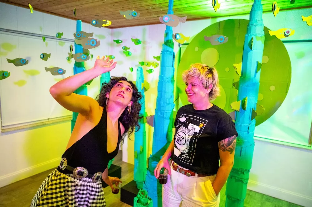 Artist Doug Rhodehamel debuted his 'Flight of the Picklefish ...